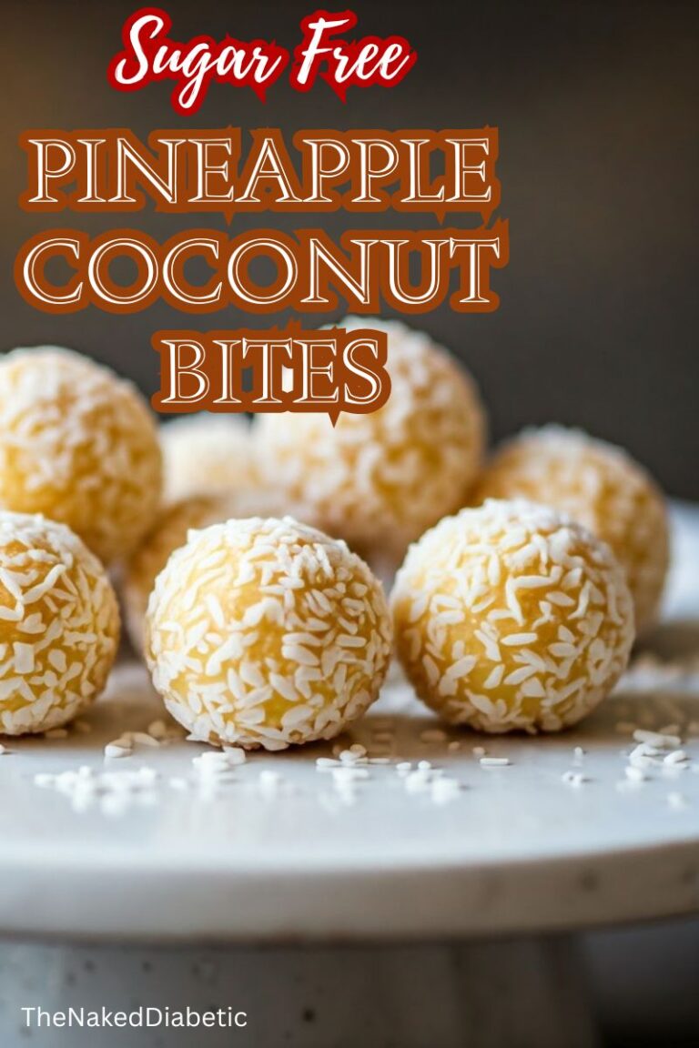 Quick and Easy Sugar Free Pineapple Coconut Bites - The Naked Diabetic