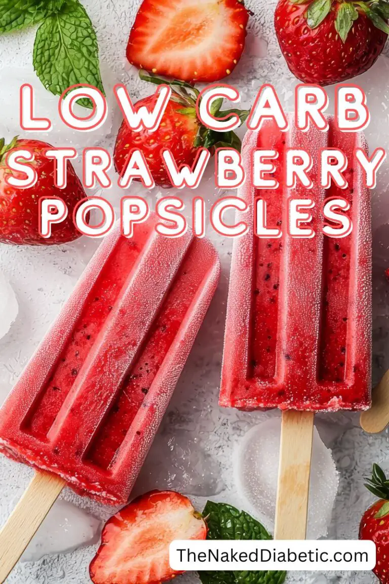 Easy Recipe for Sugar Free Low Carb Strawberry Popsicles. - The Naked ...